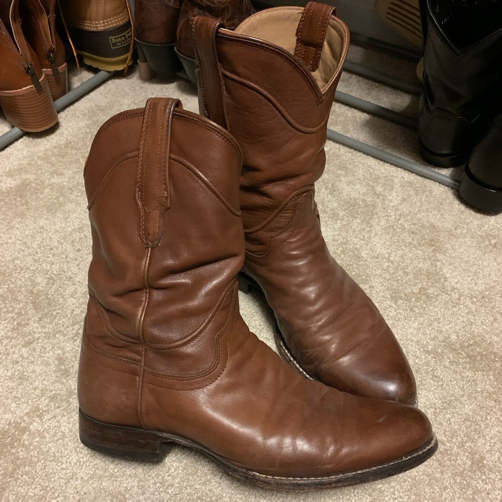 Tecovas Earl Roper Boot Bourbon Calfskin Leather Men’… - Gem